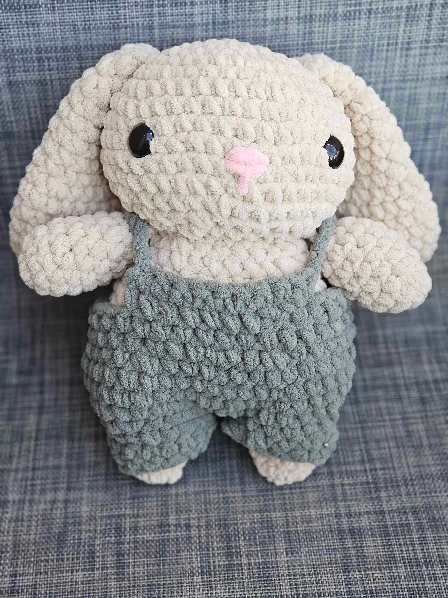 Custom Crochet Bunny Plushie, Cute Bunny Plushie, Homemade Crochet Gift ...