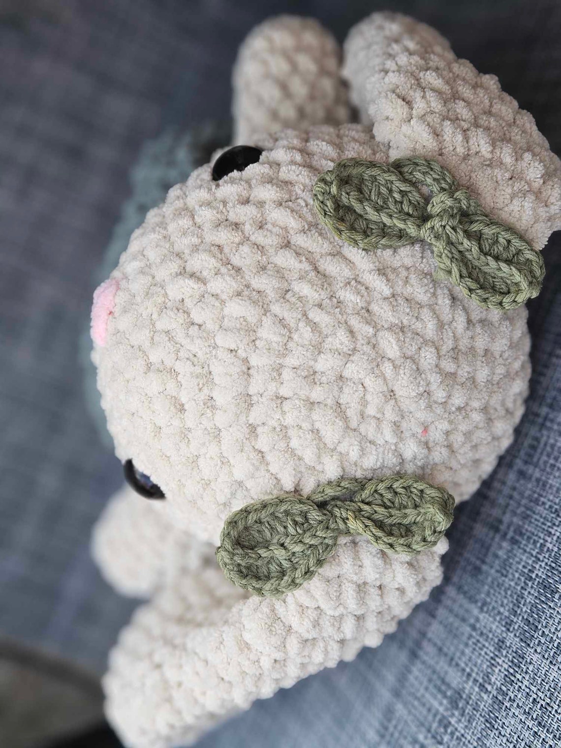 Custom Crochet Bunny Plushie, Cute Bunny Plushie, Homemade Crochet Gift ...