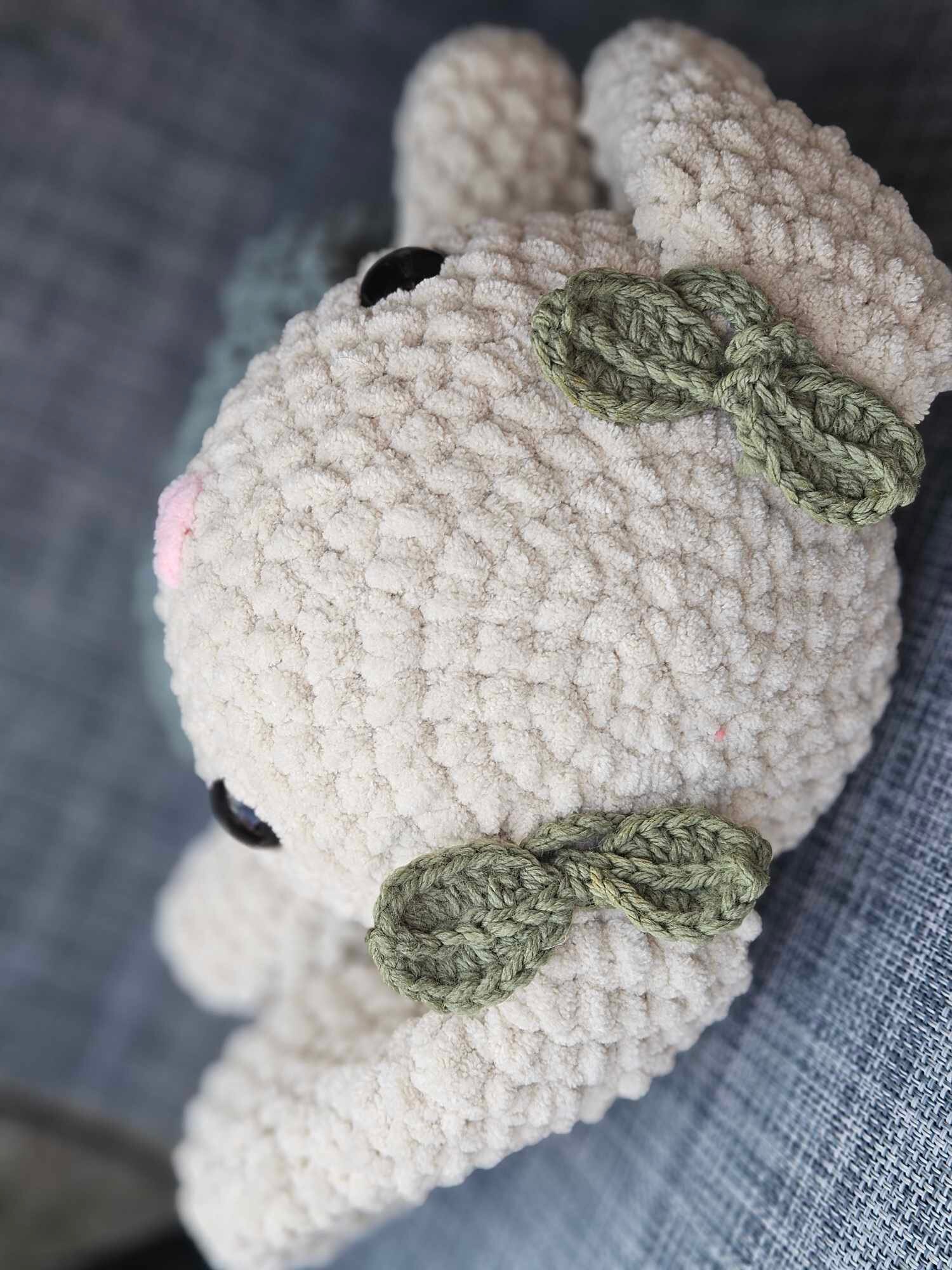 Custom Crochet Bunny Plushie, Cute Bunny Plushie, Homemade Crochet Gift ...