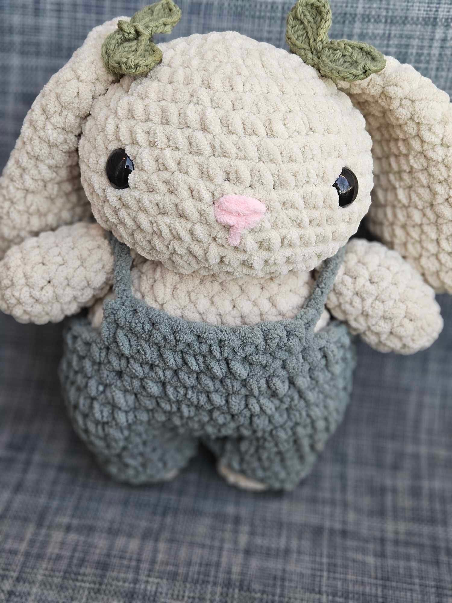 Custom Crochet Bunny Plushie, Cute Bunny Plushie, Homemade Crochet Gift ...