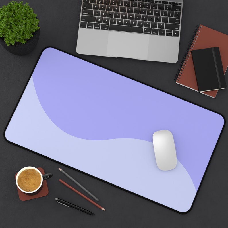 Purple and Lavender Office Mat Desk Mat Modern Desk Mat Work Decor ...