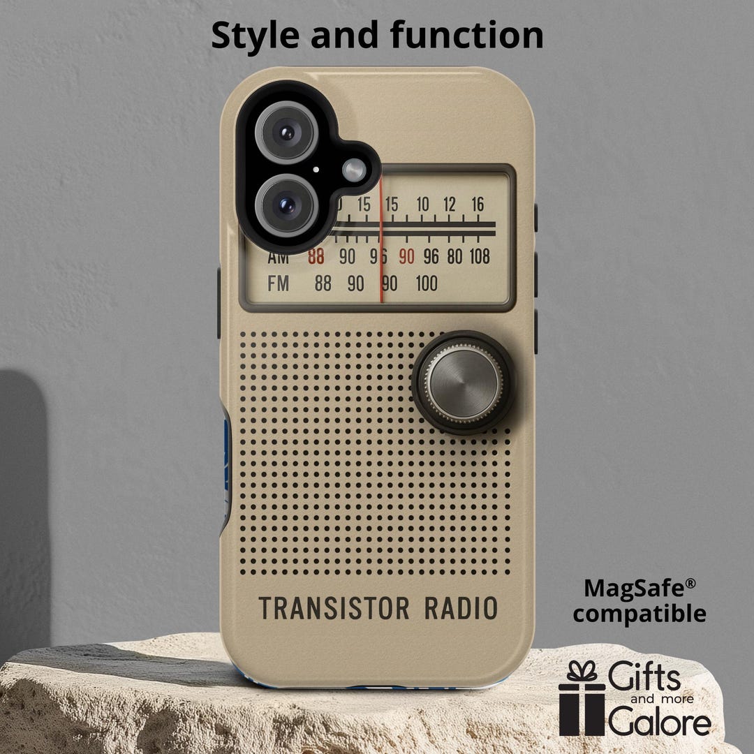 Magsafe Transistor Radio iPhone Case – Retro Vintage Phone Cover, Funny ...