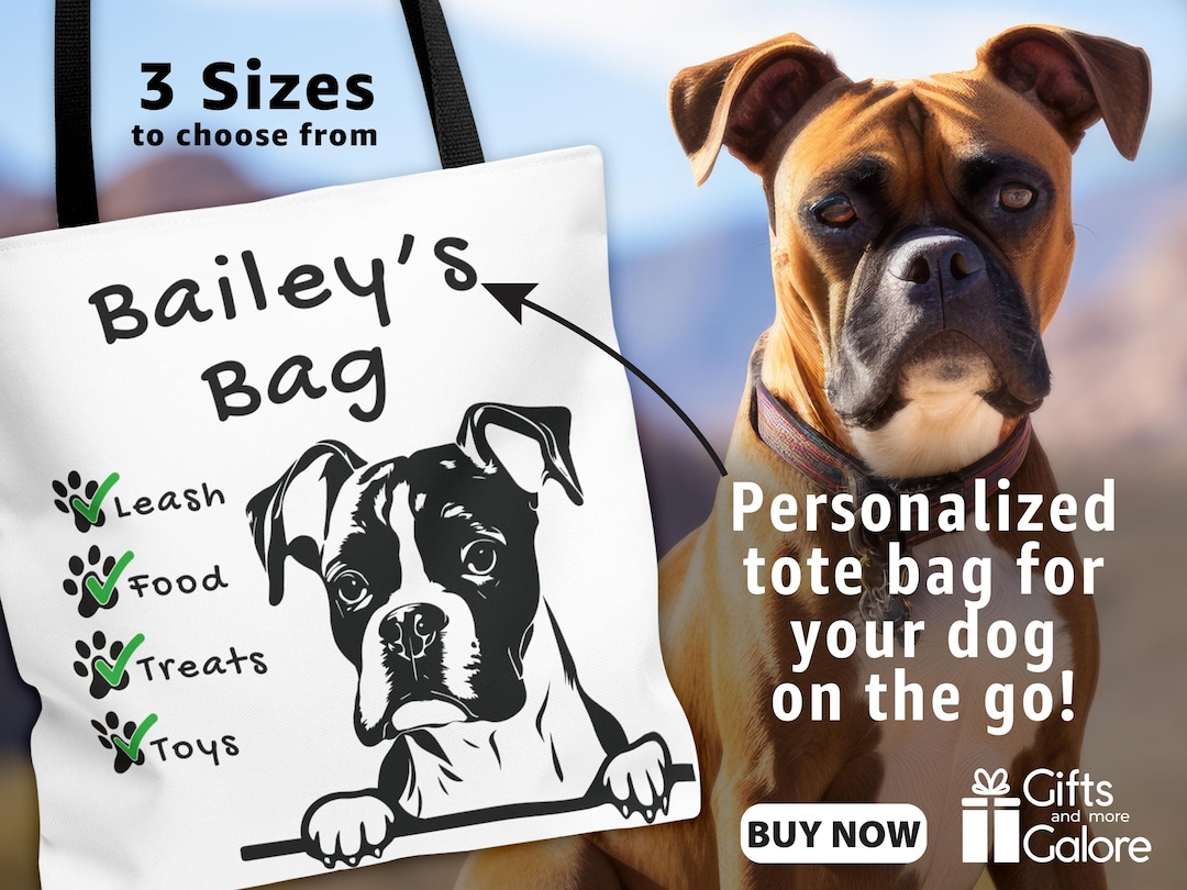 Boxer Dog Travel Bag Tote Bag Pet Gift New Puppy Doggy Daycare Doggie ...
