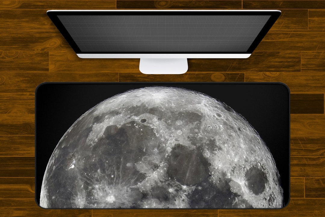 Moon Office Mat Desk Mat Modern Desk Mat Work Decor Deskmat Large Mouse ...