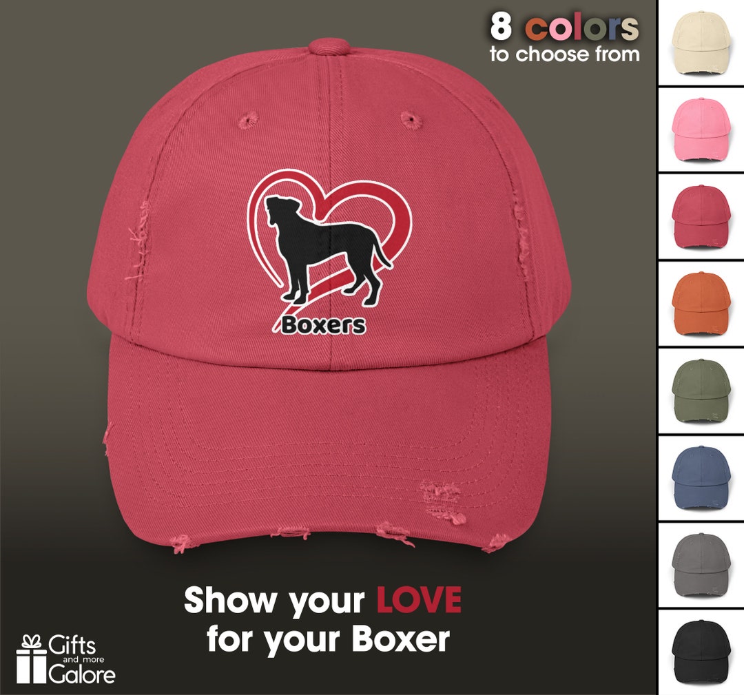 Boxer Distressed Hat Dog Dog Lover Dogs Pet Animal Puppy Cute Paw Dog ...