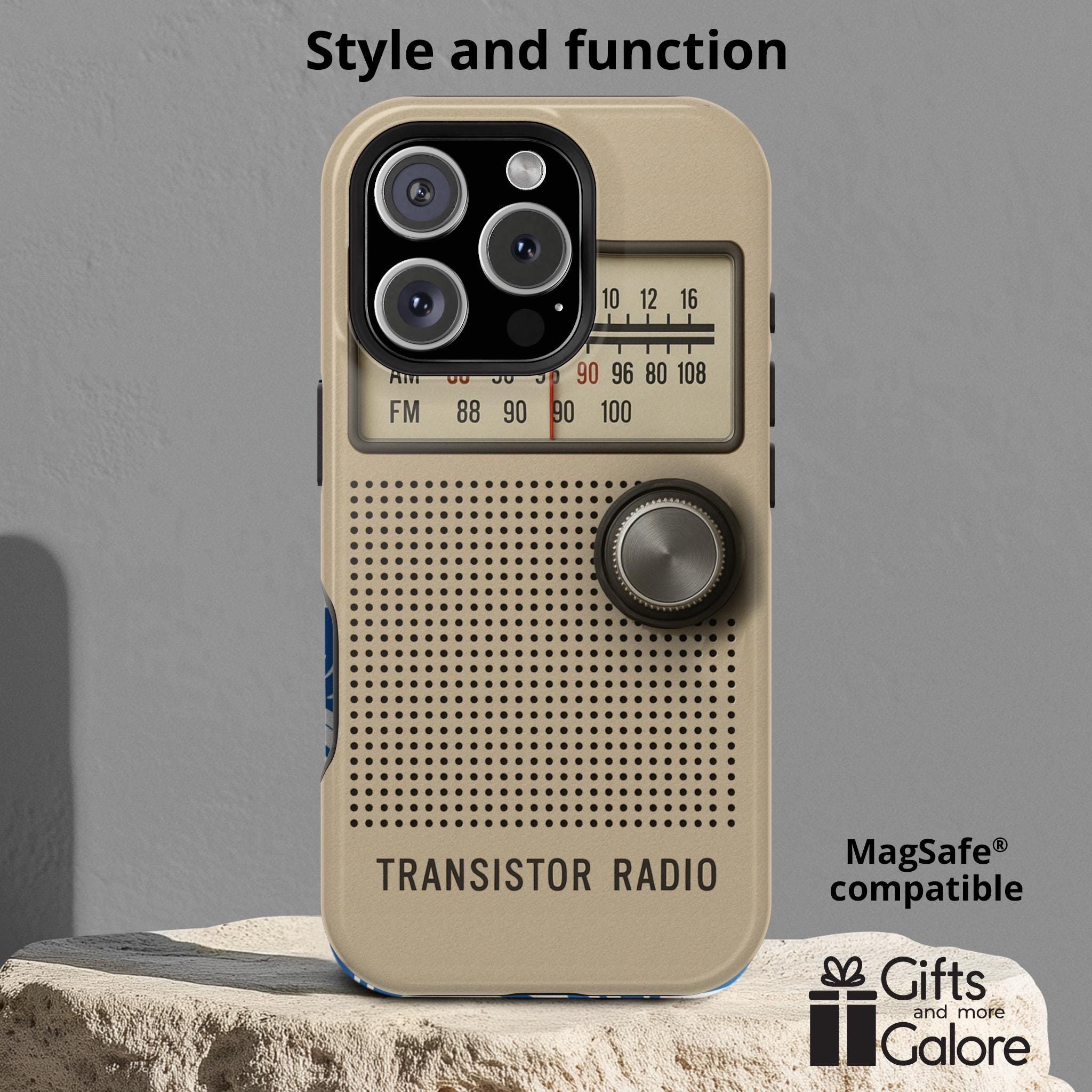 Magsafe Transistor Radio iPhone Case – Retro Vintage Phone Cover, Funny ...