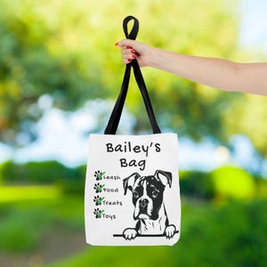 Boxer Dog Travel Bag Tote Bag Pet Gift New Puppy Doggy Daycare Doggie ...
