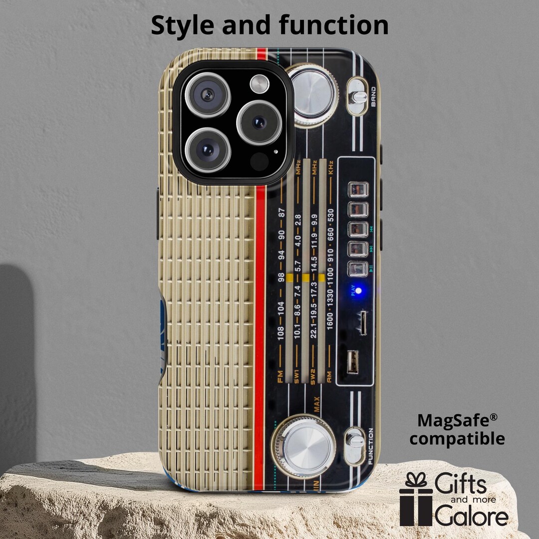 Magsafe Transistor Radio iPhone Case – Retro Vintage Phone Cover, Funny ...