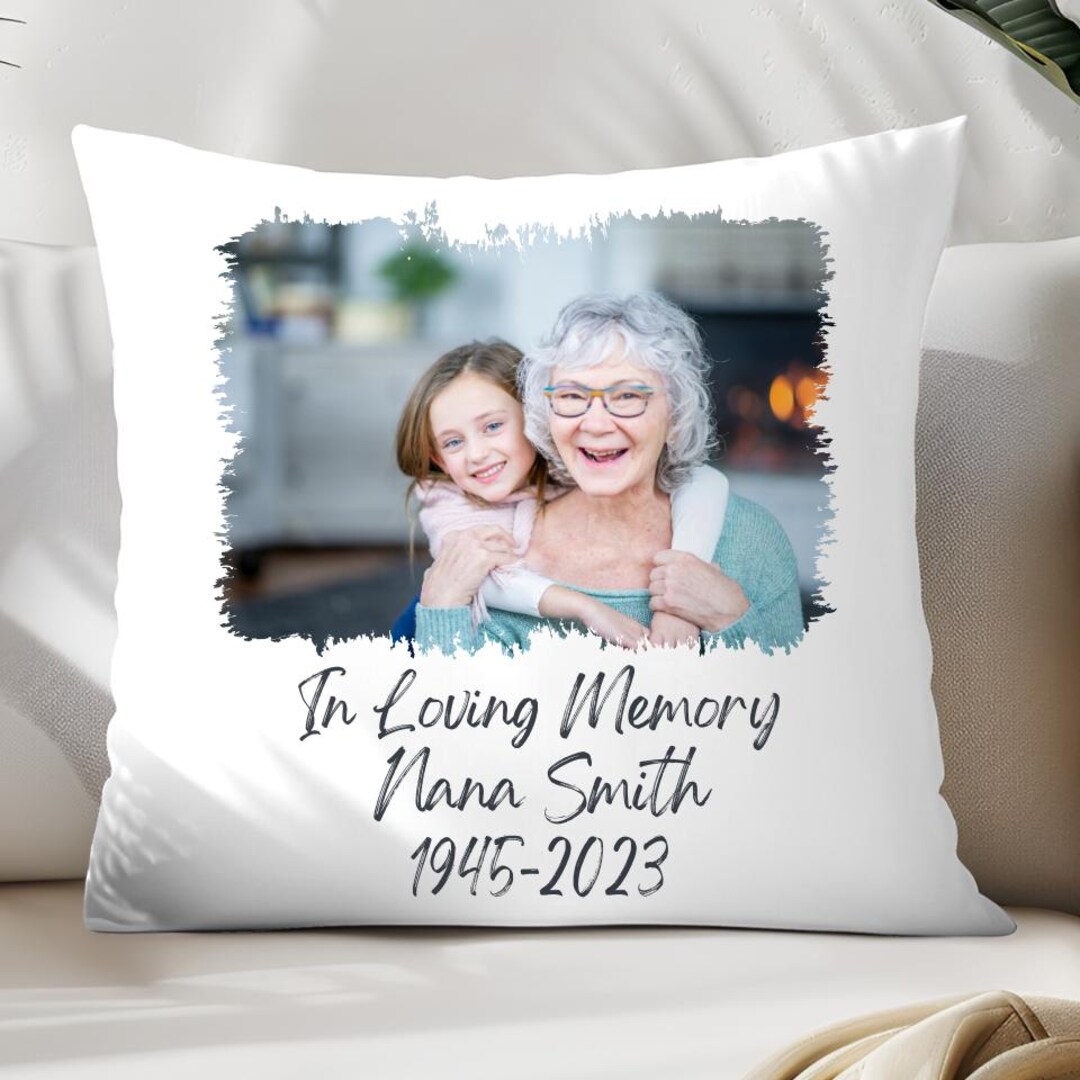In Loving Memory Pillow, Memorial Photo Pillow, Memorial Picture Pillow ...