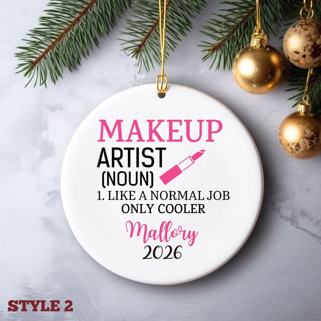 Makeup Artist Definition Ornament, Personalized Hair and Makeup Dictionary Hustler Cosmetology ...