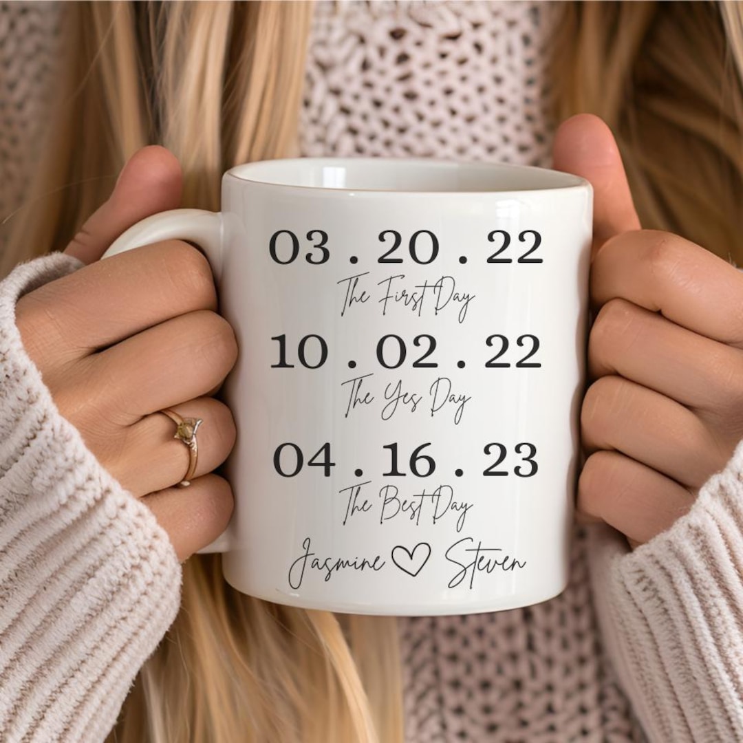 Yes Day Cup, Best Day Mug, Wedding Date Camp Mug, First Day Yes Day ...