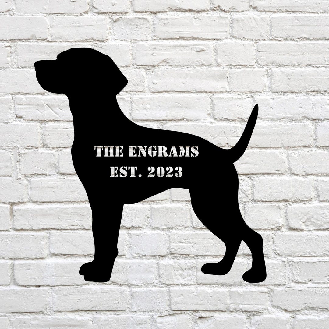 Personalized Beagle Metal Sign, Custom Last Name Dog Sign, Door Beagle ...