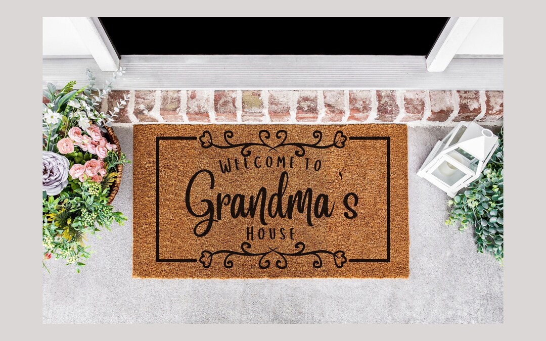 Grandma Welcome Mat, Welcome Grandma's House, Grandparent Welcome Mat ...
