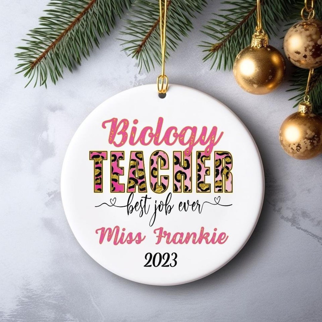 Personalized Biology Teacher Ornament, Biology Teacher Ornament, Math ...