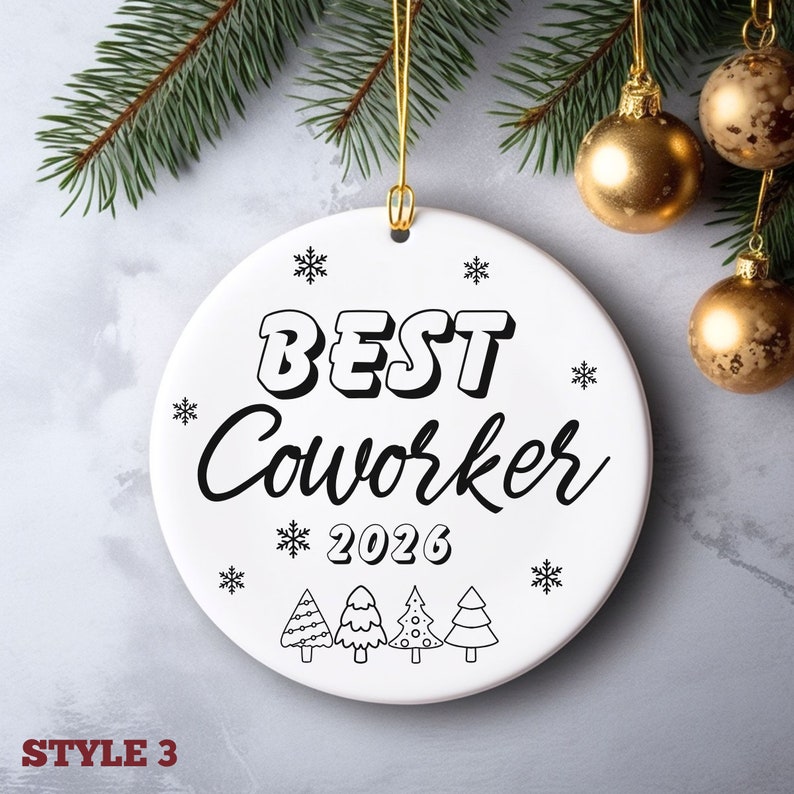 Best Team Ever Ornament, Personalized Coworker Custom Christmas Tree ...