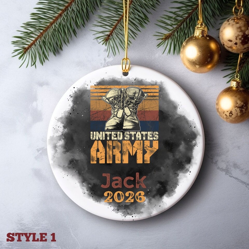 Personalized United States Army Christmas Ornament, US Army Life Name ...
