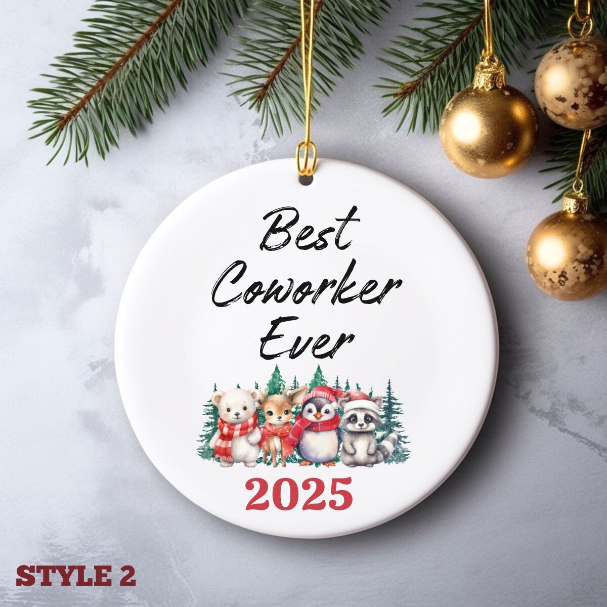 Best Team Ever Ornament, Personalized Coworker Custom Christmas Tree ...