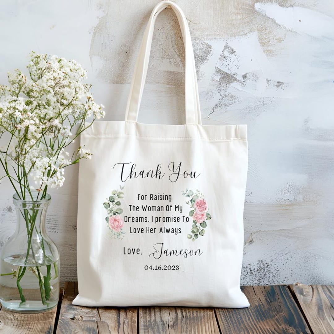 Mother of the Bride Tote Bag, Thank You Mother Tote, Wedding Keepsake ...