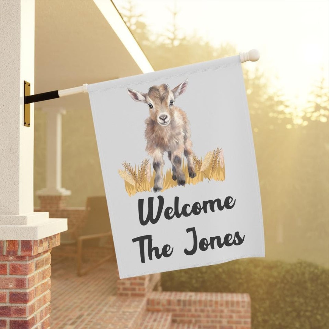 Personalized Goat House Flag, Goat Welcome Flag, Boer County Fair Stall ...
