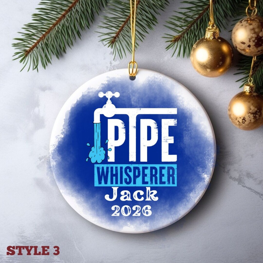 Pipe Whisperer, Plumber Christmas Ornament, Personalized Plumber ...