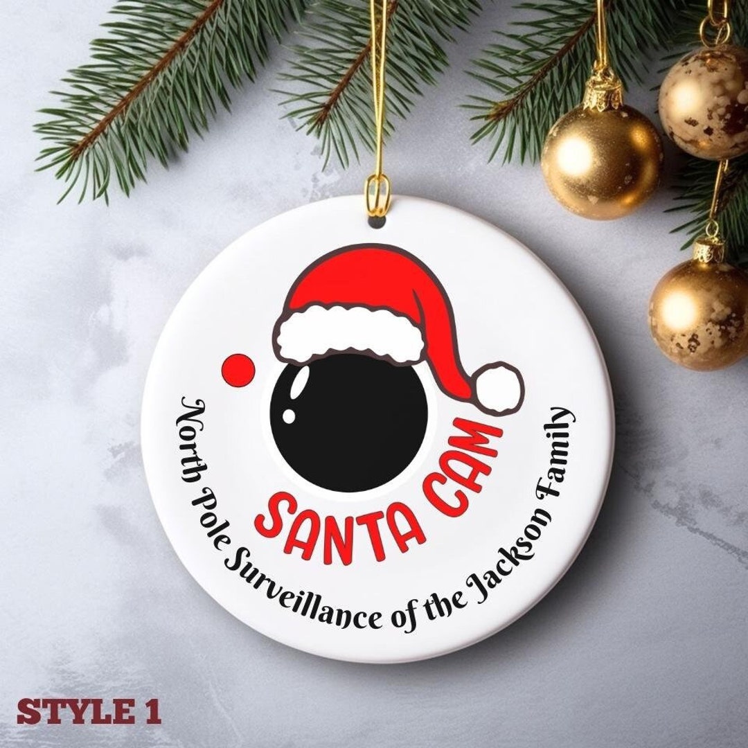 Santa Cam Ornament, Elf Surveillance Ornament, Santa Camera, Elf Cam ...