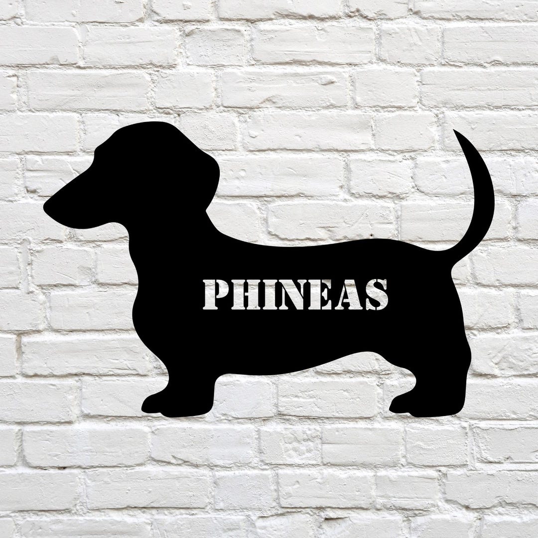 Personalized Dachshund Metal Sign, Custom Last Name Dog Sign, Weenie ...