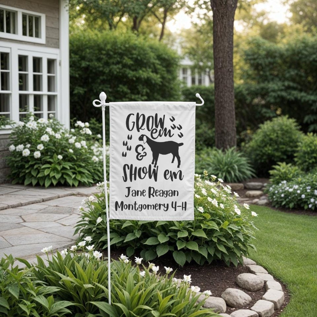 Personalized Goat Stall Sign, Family Name Flag Boer County Fair Rodeo ...