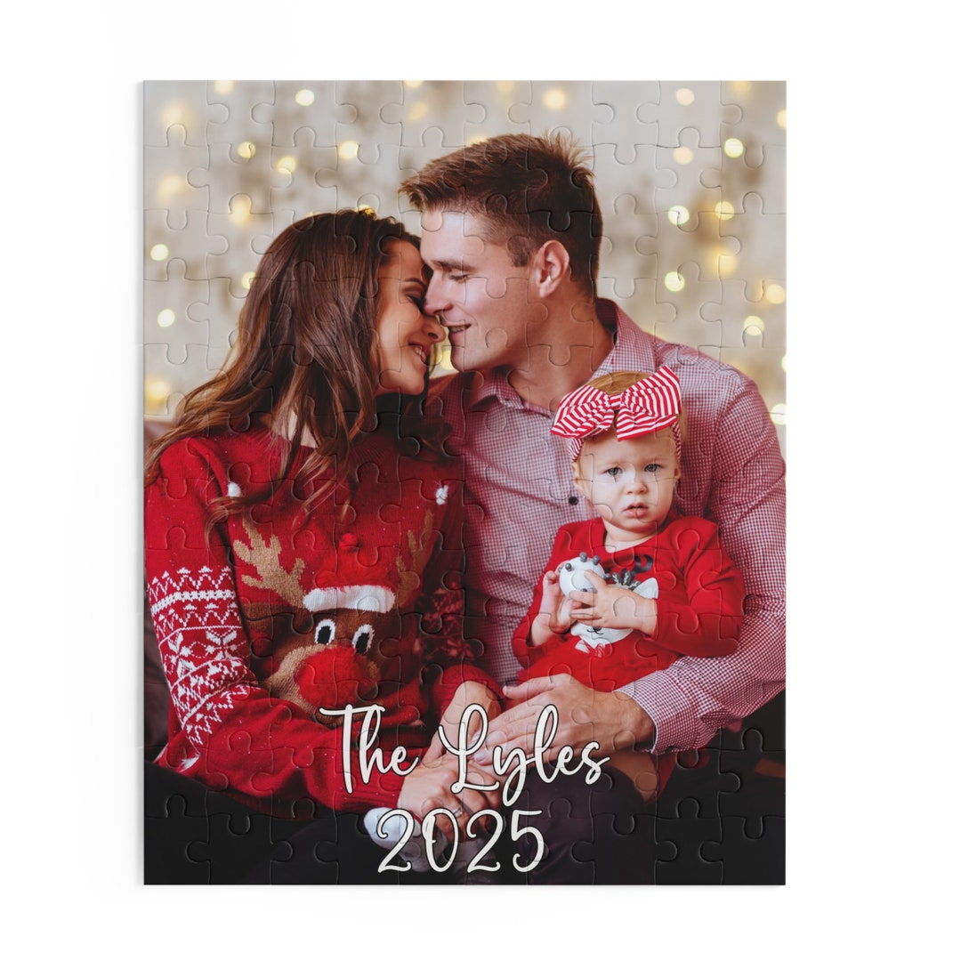 First Christmas Photo Puzzle, Custom Family Photo Puzzle, Personalized ...