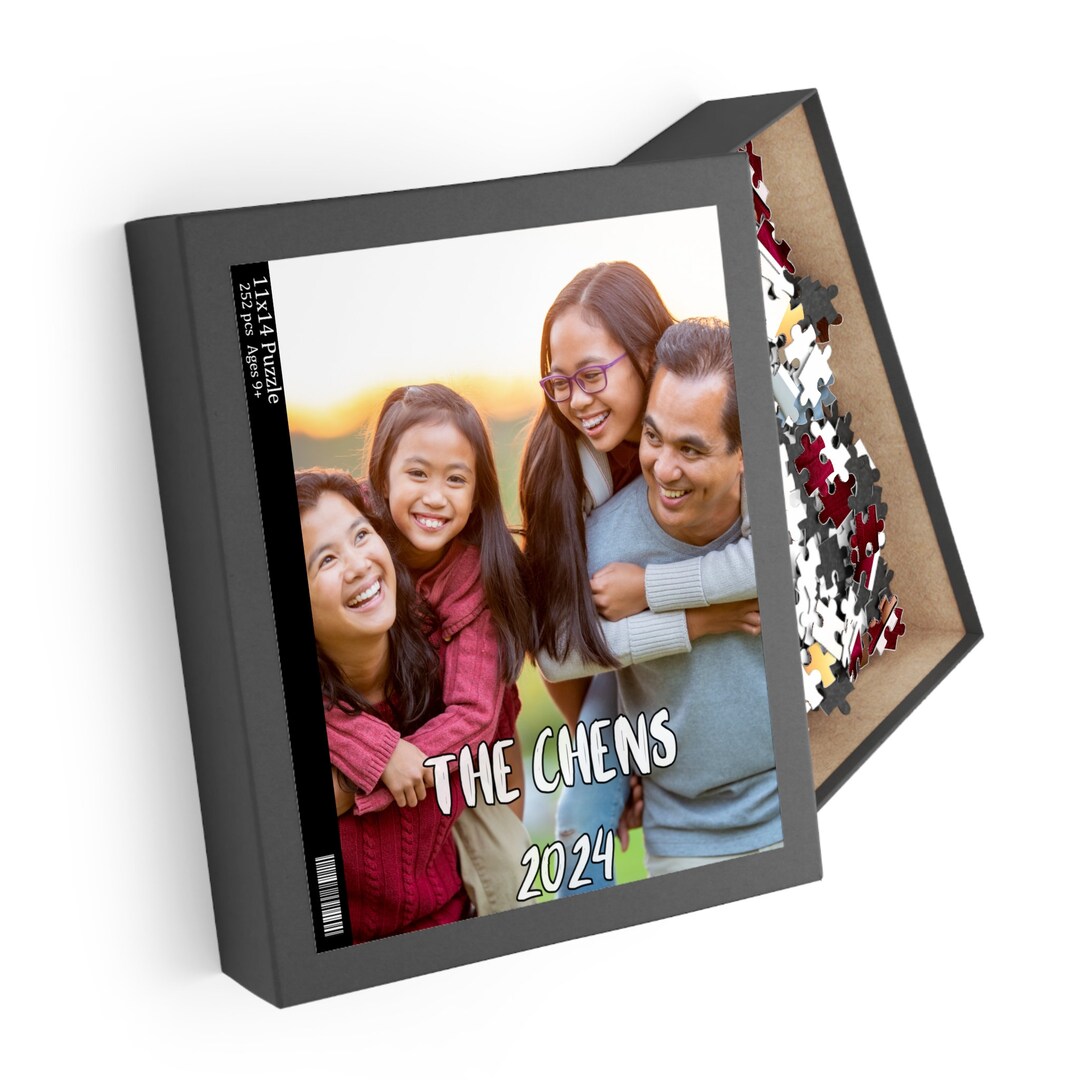 Custom Family Photo Puzzle, Parent Personalized Picture Jigsaw, Sibling ...