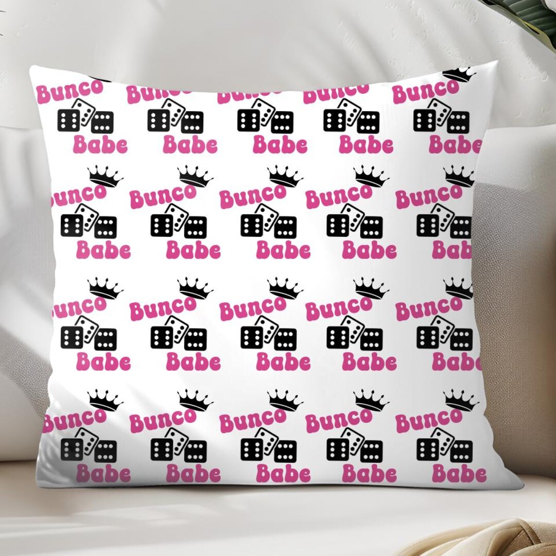 Personalized Bunco Babe Name Throw Pillow, Bunco Babe Pillow Cover ...