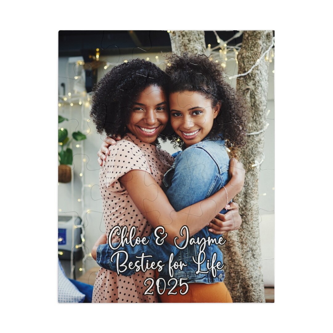 Best Friend Photo Puzzle, Bestie Personalized Jigsaw, Birthday Game ...