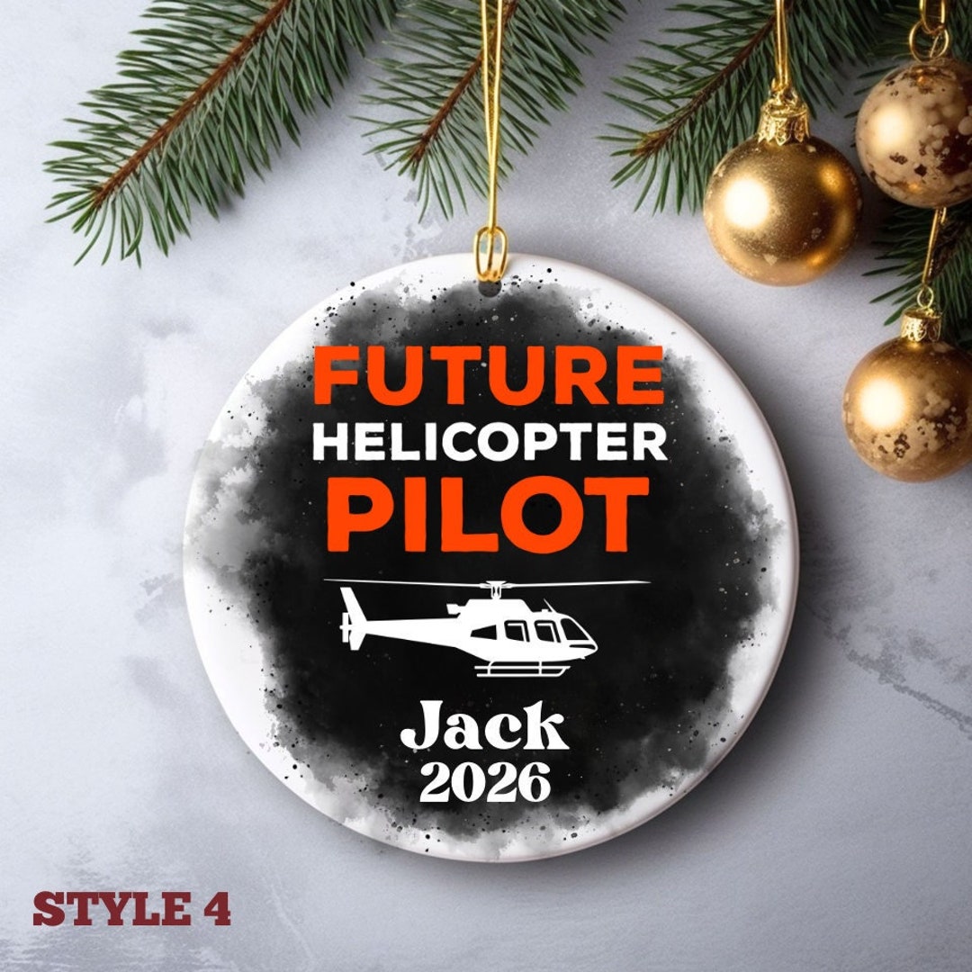 Future Helicopter Pilot Graduation Ornament Personalize College ...