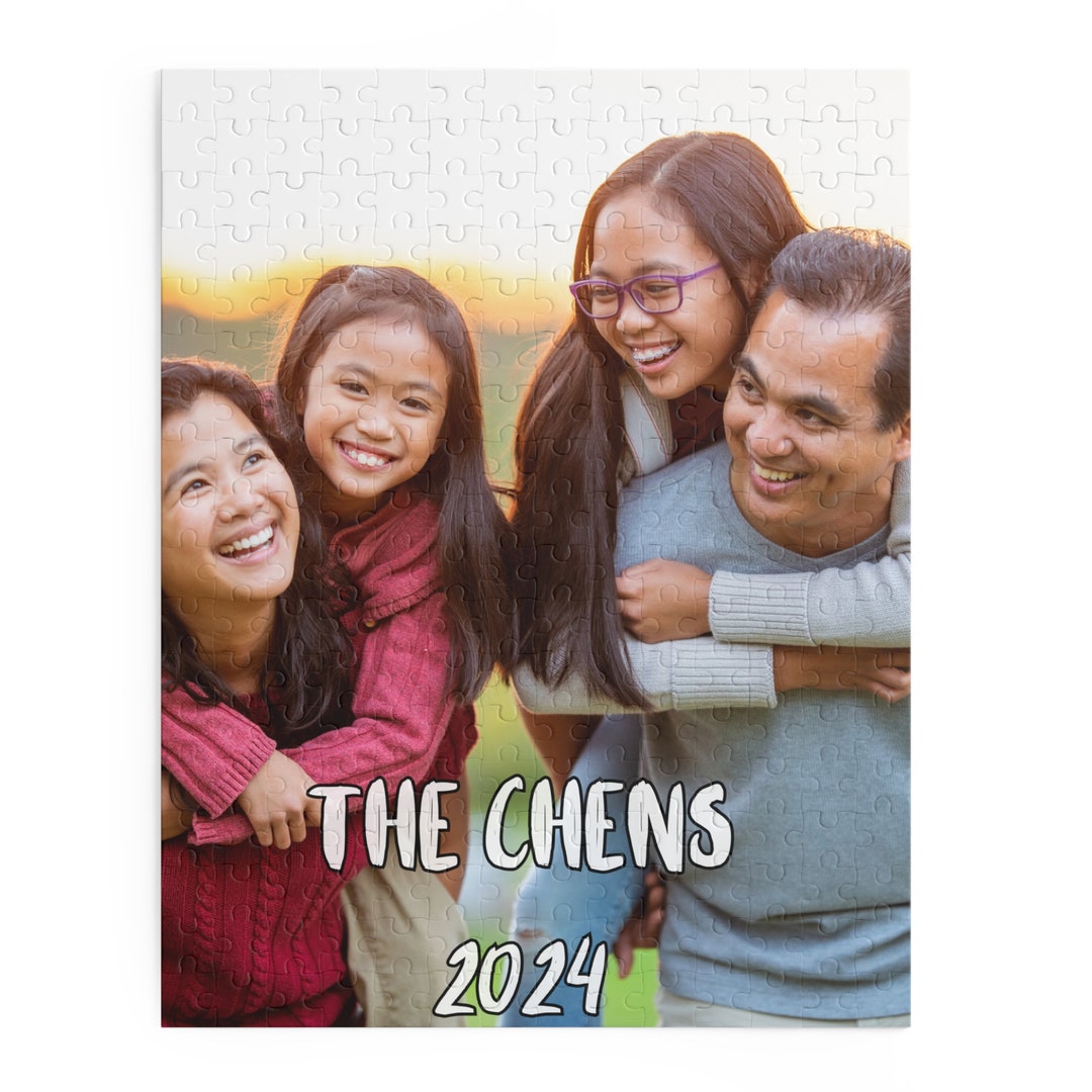 Custom Family Photo Puzzle, Parent Personalized Picture Jigsaw, Sibling ...