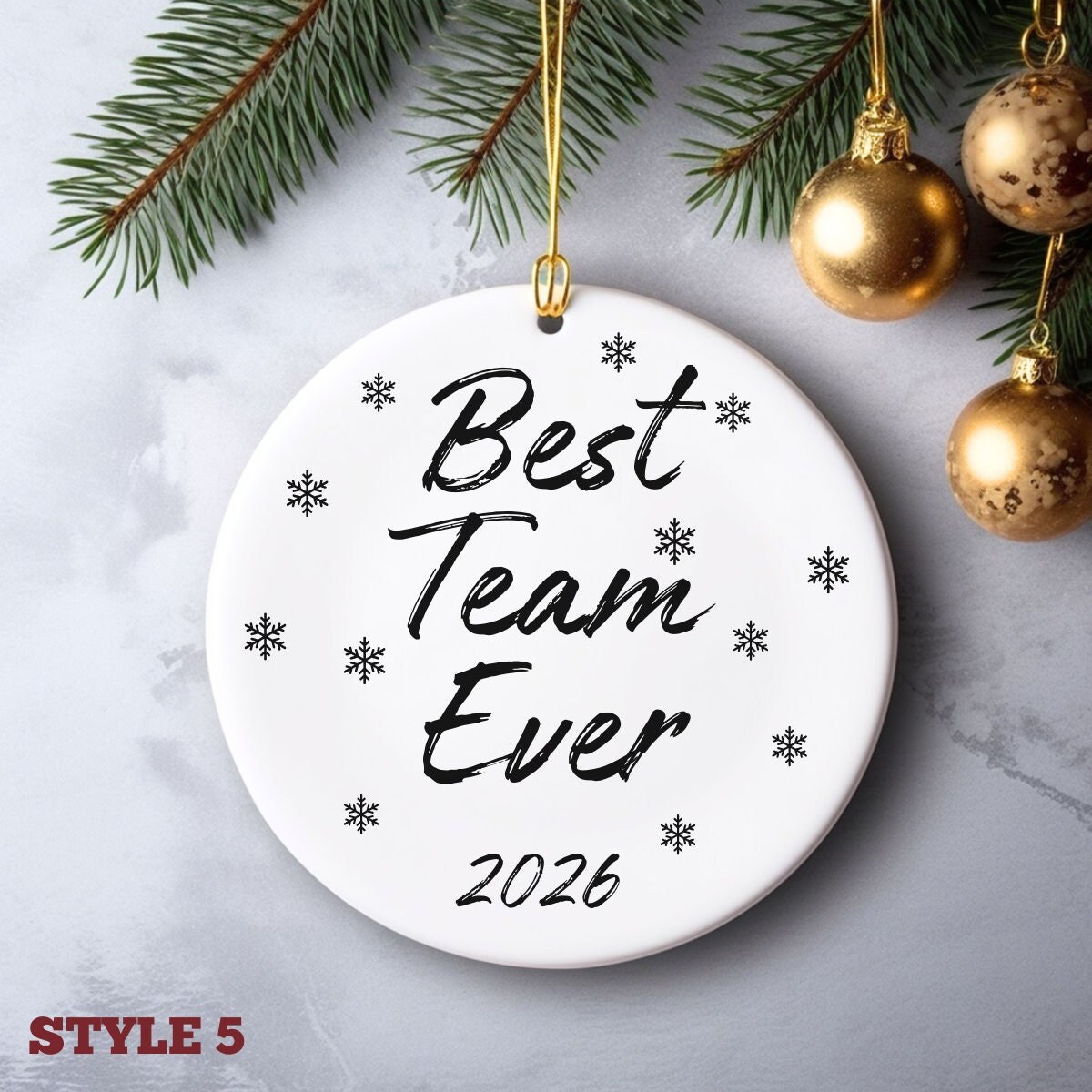 Best Team Ever Ornament, Personalized Coworker Custom Christmas Tree ...