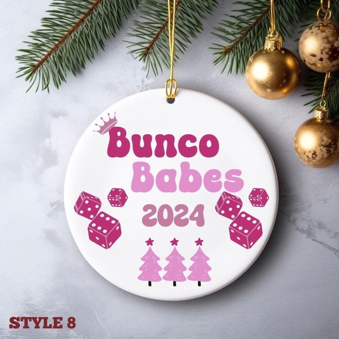 Set 12 Bunco Ornaments, Bunco Queen, Bunco Babe Ornament, Bunco ...