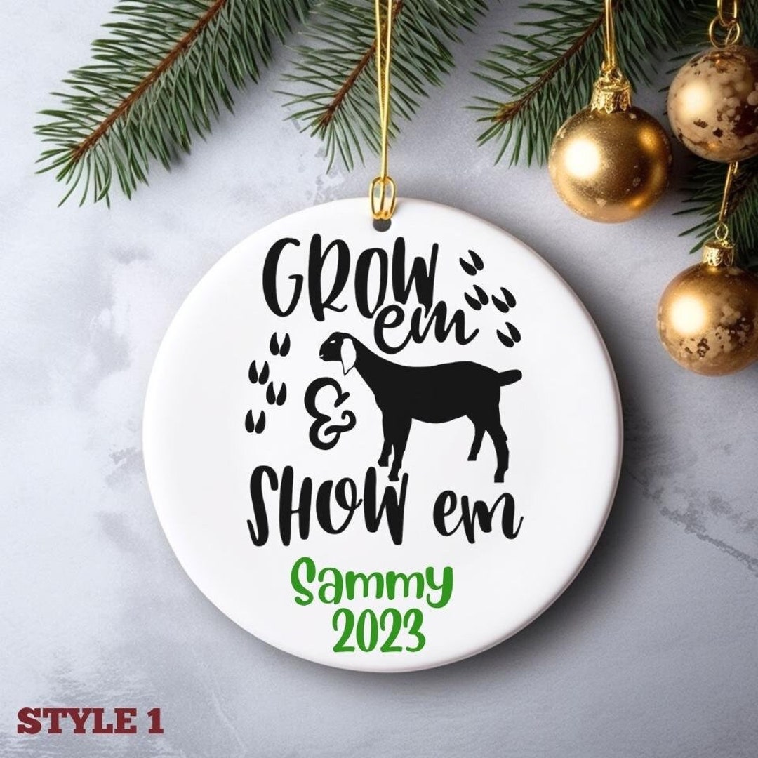 Custom Goat Ornament, Farmhouse Ornament, Goat Girl, Goat Ornament ...