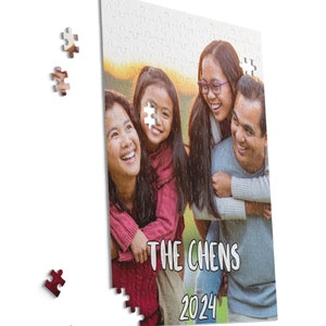 Custom Family Photo Puzzle, Parent Personalized Picture Jigsaw, Sibling ...