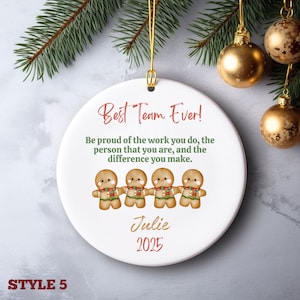 Personalized Coworker Ornament, Best Team Ever Custom Christmas Tree ...