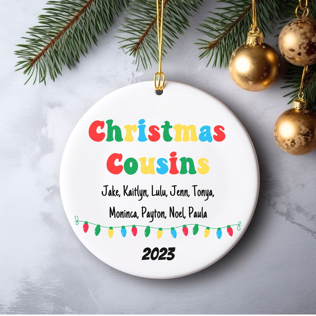 Christmas Cousins Ornament, Personalized Cousin Crew Ornament ...