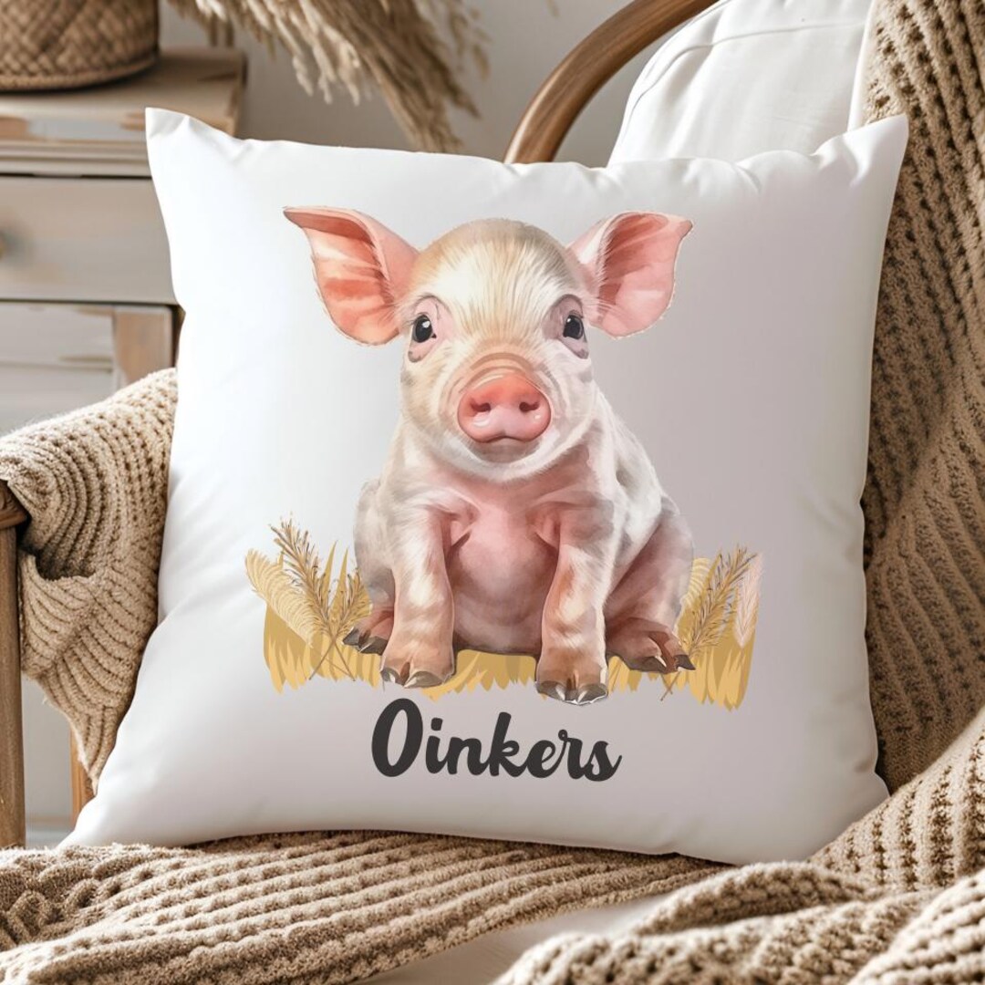 Personalized Farmhouse Pig Pillow, Swine Throw Pillow, Homestead Mom ...