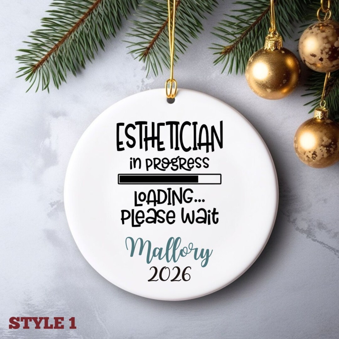 Esthetician in Progress Ornament Personalized Skin Therapist in ...