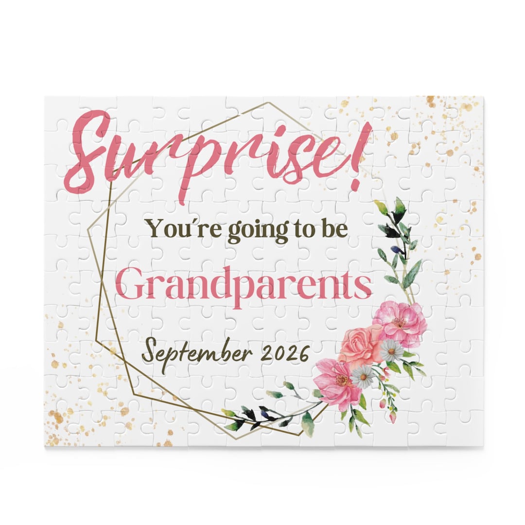 Personalize Grandparents Puzzle, Surprise You're Going to Be ...