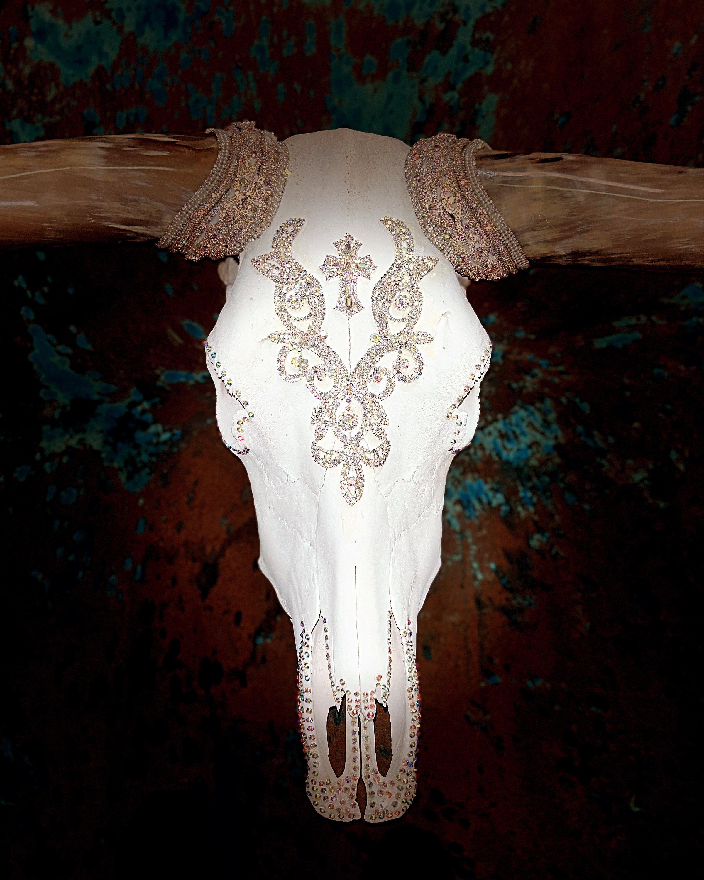 Bling Long Horn Skull - Etsy