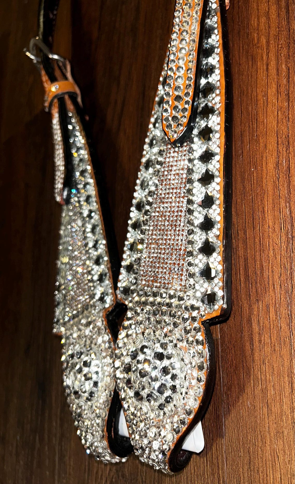 All Silver Bling Rhinestone One Ear Headstall - Etsy