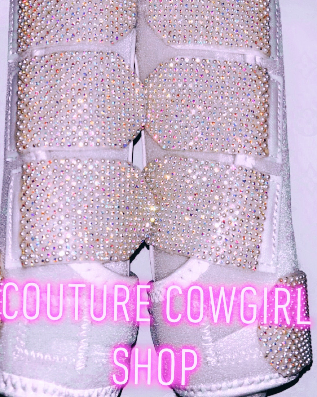AB Bling and Pearls Front Splint Boots - Etsy