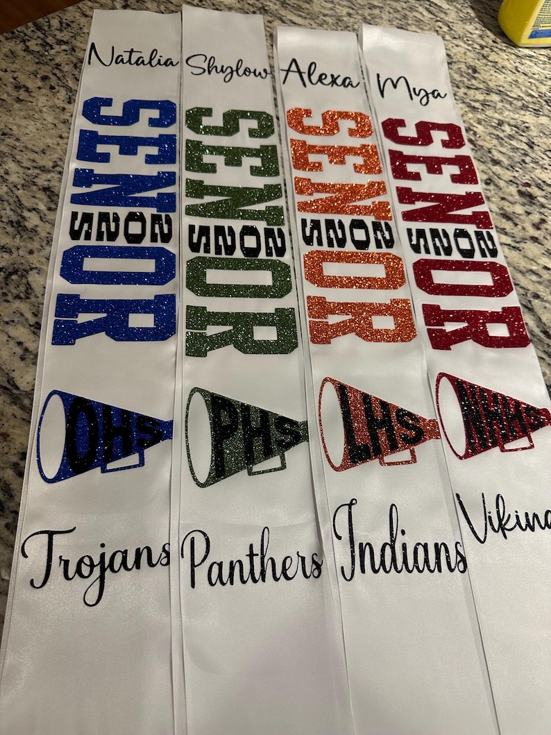 Cheer Sash Without Bow. - Etsy