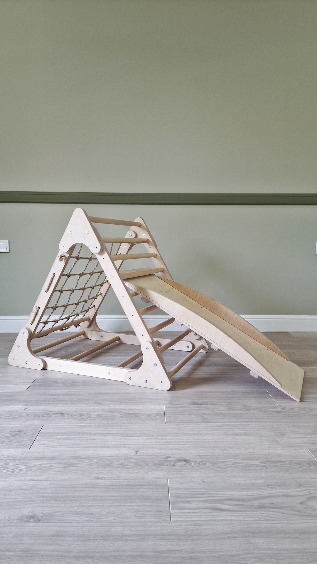 Pikler Triangle With Ramp. Climbing Triangle. Pickler's Triangle - Etsy