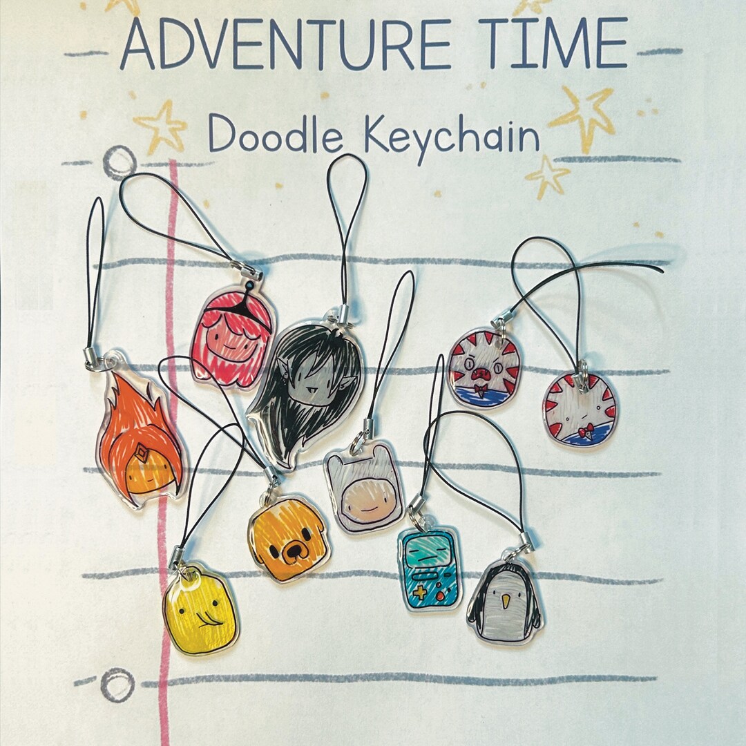 Adventure Time Doodle Keychain - Etsy