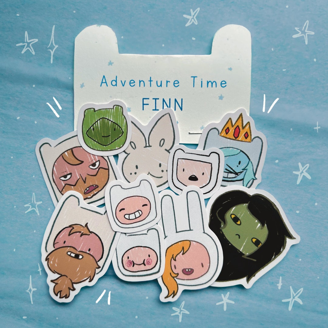 Adventure Time - FINN - Doodle Sticker Set - Etsy