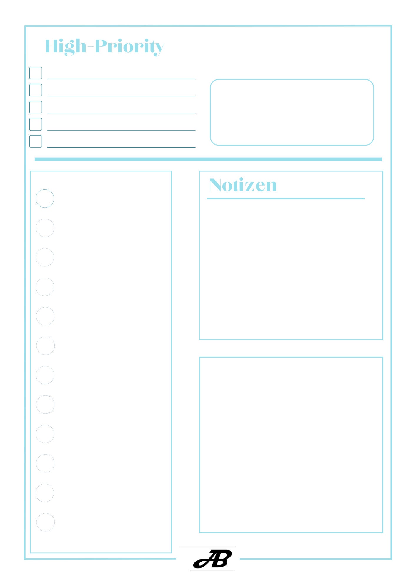 To Do List Template 8 Colors Time Management Priority Printable and ...